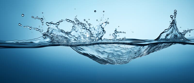 Side View of Water Splash on Plain Isolated Background. Stock ...