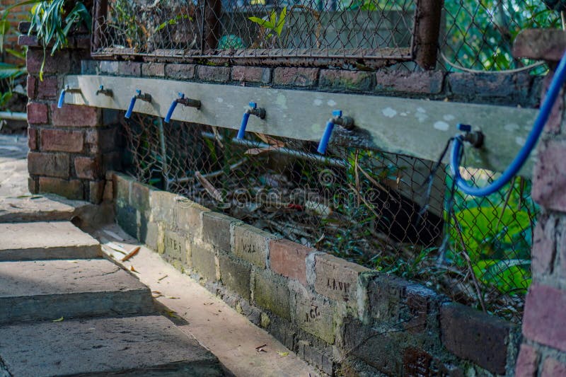 Side View of the Water Tap for Ablution Stock Image - Image of ...