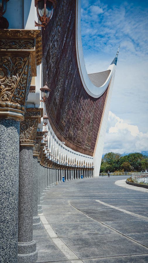 Grand Mosque of West Sumatra Stock Photo - Image of culture, west ...