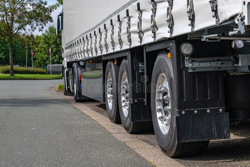 Side View of the Wheels of a Large Truck. Stock Photo - Image of ...