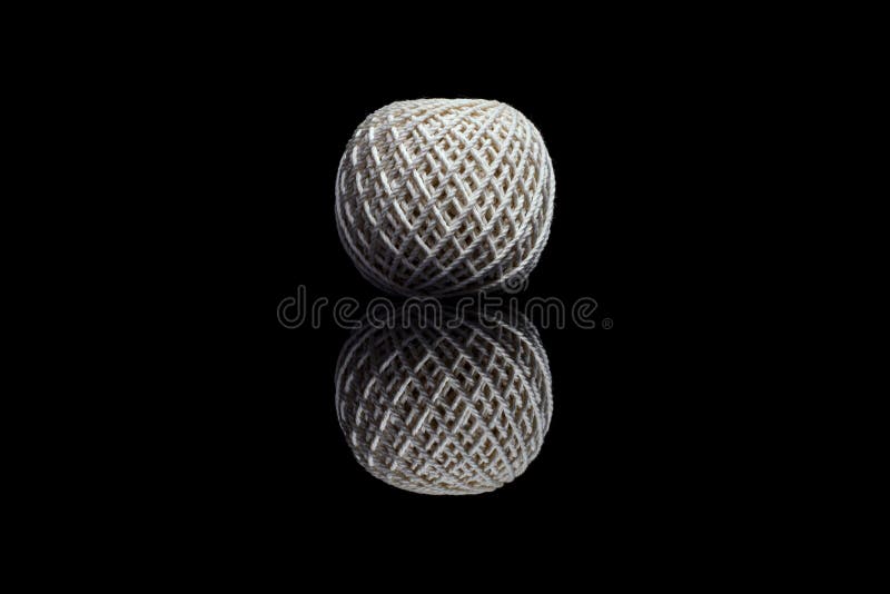 Ball of String on White Background Stock Image - Image of abstract ...