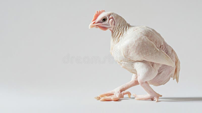 Side View of Whole Raw Chicken Isolated on White Stock Image - Image of ...