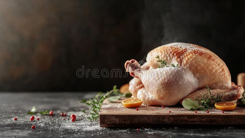 Side View of Whole Raw Chicken Isolated on White Stock Image - Image of ...