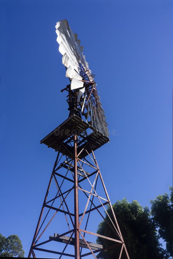 Side View of a Windmill in Vertical Format Stock Photo - Image of ...