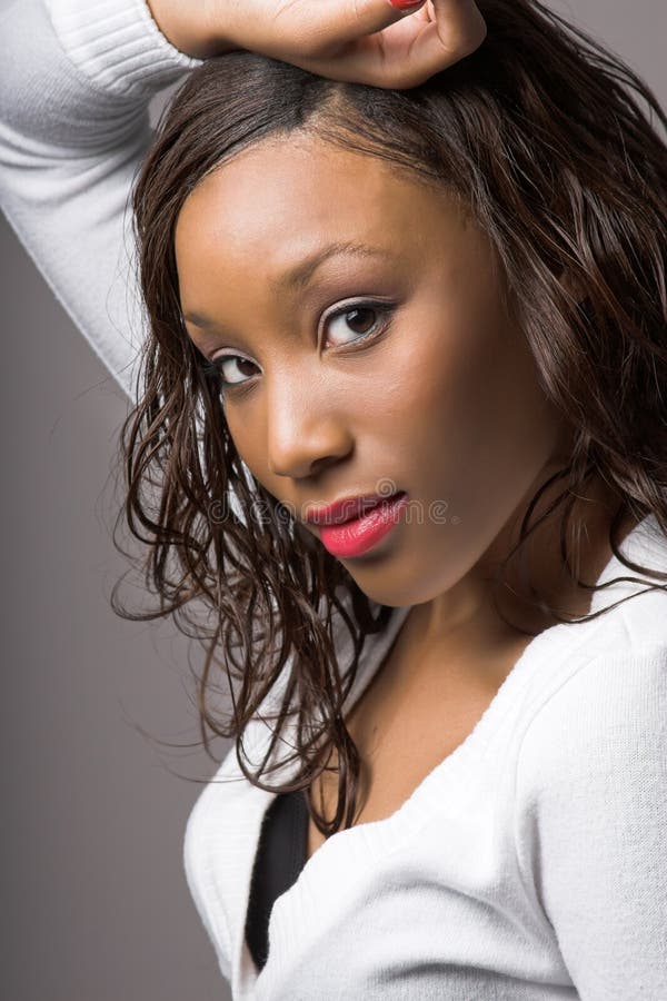 Side view woman stock image. Image of american, smile - 2936099