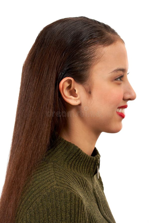 Side view of a woman stock image. Image of looking, beautiful - 4557751