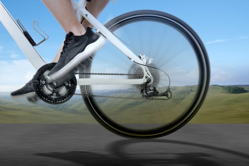 Side View of a Woman Riding a Bicycle Stock Image - Image of biking ...