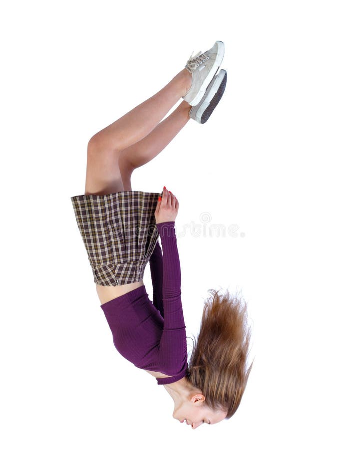 Side View of Woman in Zero Gravity or a Fall Stock Photo - Image of ...