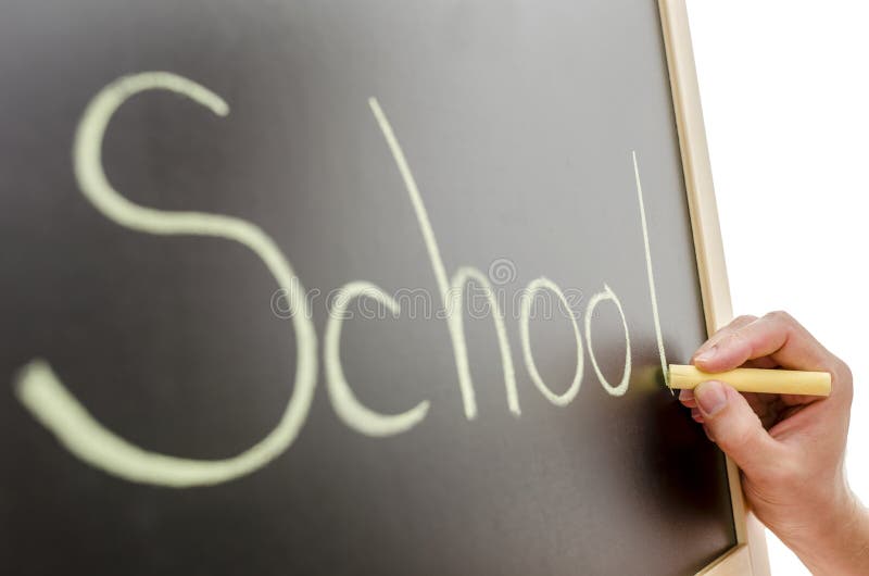 Side View of Writing on Blackboard Stock Photo - Image of blackboard ...