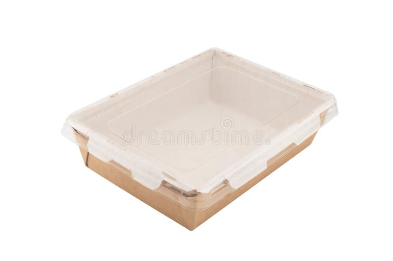Side View Yellow Empty Disposable Paper Fast Food Tray Isolated on ...