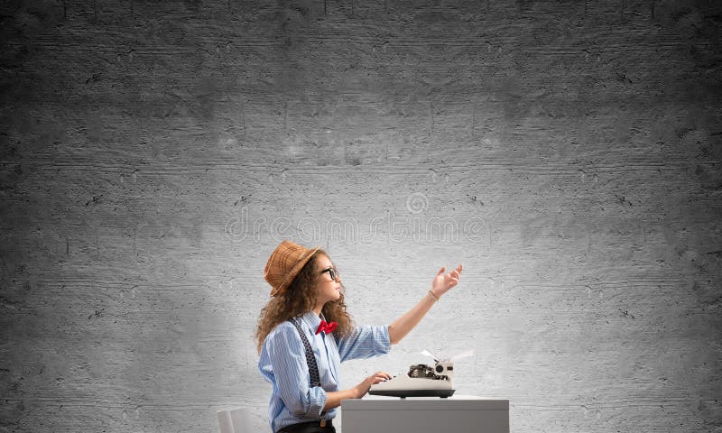 Creative Inspiration of Young Female Writer. Stock Photo - Image of ...