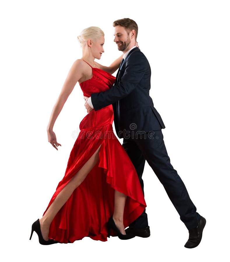Couple Figure Dancing Isolated White Background Stock Photos - Free ...