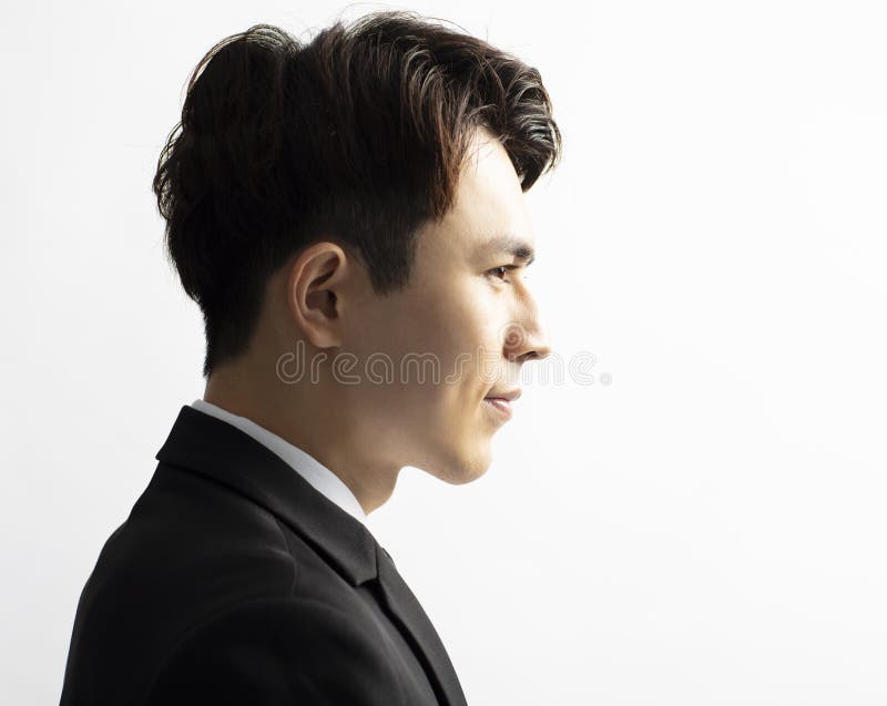 Side View of Young Handsome Man Face Stock Image - Image of style, face ...