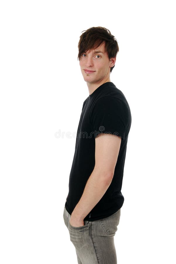 Side view of a young man stock photo. Image of lifestyle - 17015558