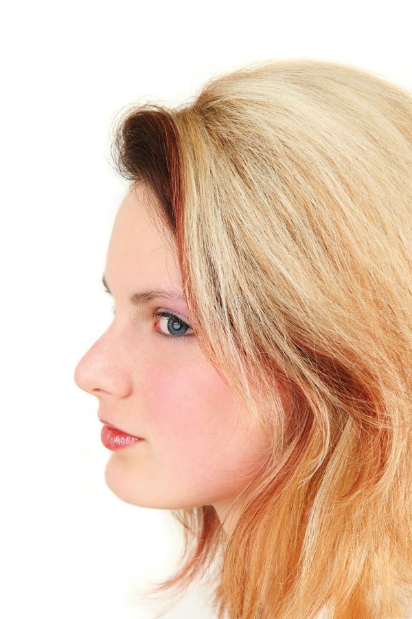 Side view of young woman stock image. Image of portrait - 8915487