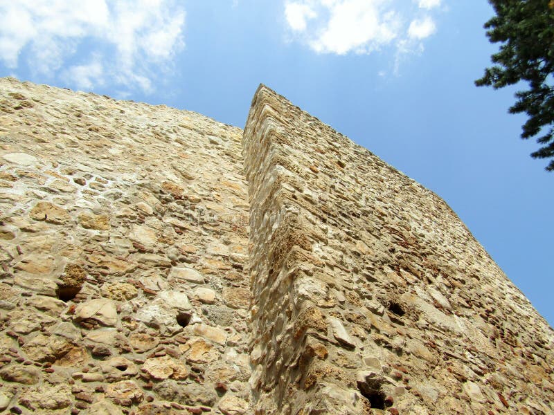 Side Wall of a Medieval Fortress Stock Image - Image of landmark ...