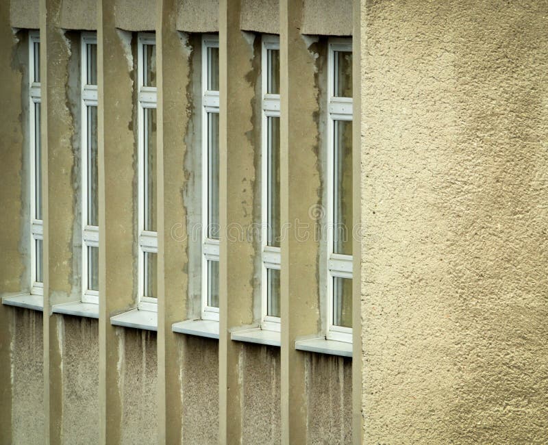 Side wall with windows stock image. Image of architecture - 49843685