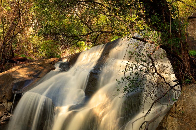On the side of a waterfall stock image. Image of ridge - 273766885