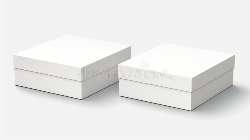 Side by Side White Boxes stock photo. Image of white - 373342362