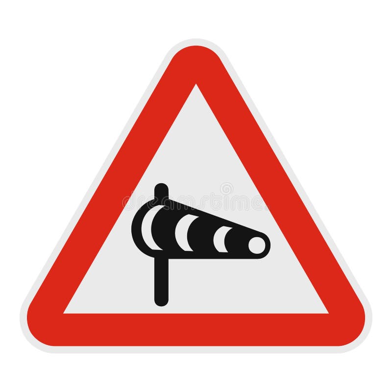 Strong Wind Warning Sign Stock Illustrations – 99 Strong Wind Warning ...