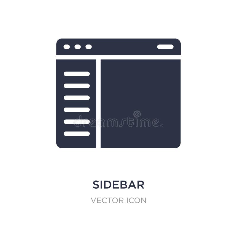 Sidebar Icon on White Background. Simple Element Illustration from UI ...