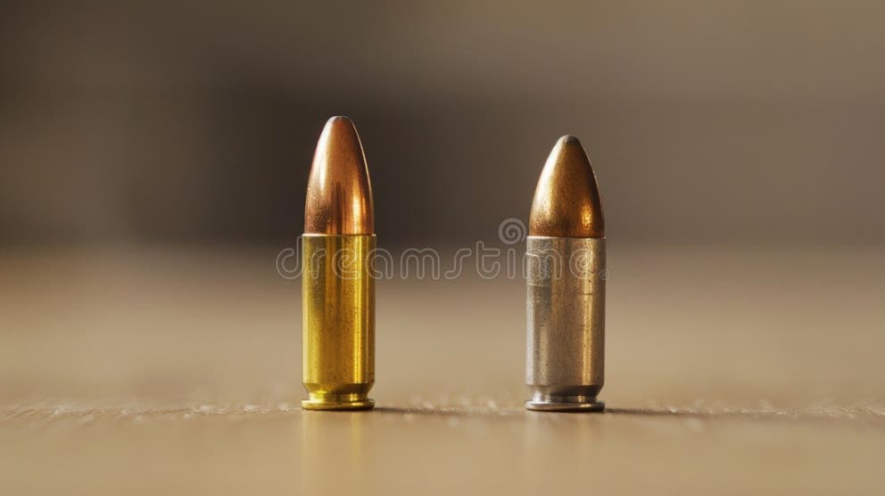 A Sidebyside Comparison of a Rubber Bullet and a Real Bullet To Show ...