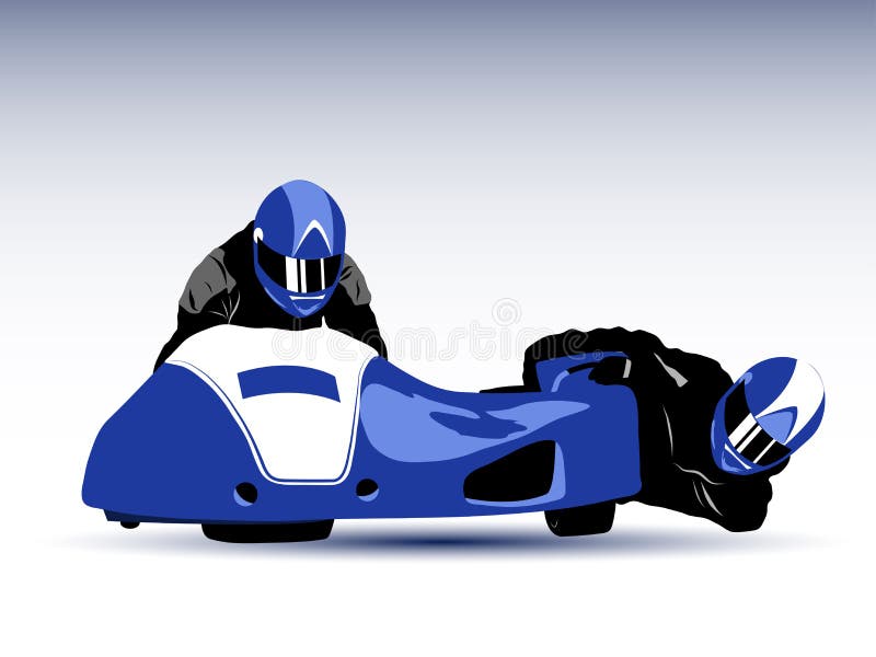 Motocross Sidecar Team stock vector. Illustration of partners - 20408685