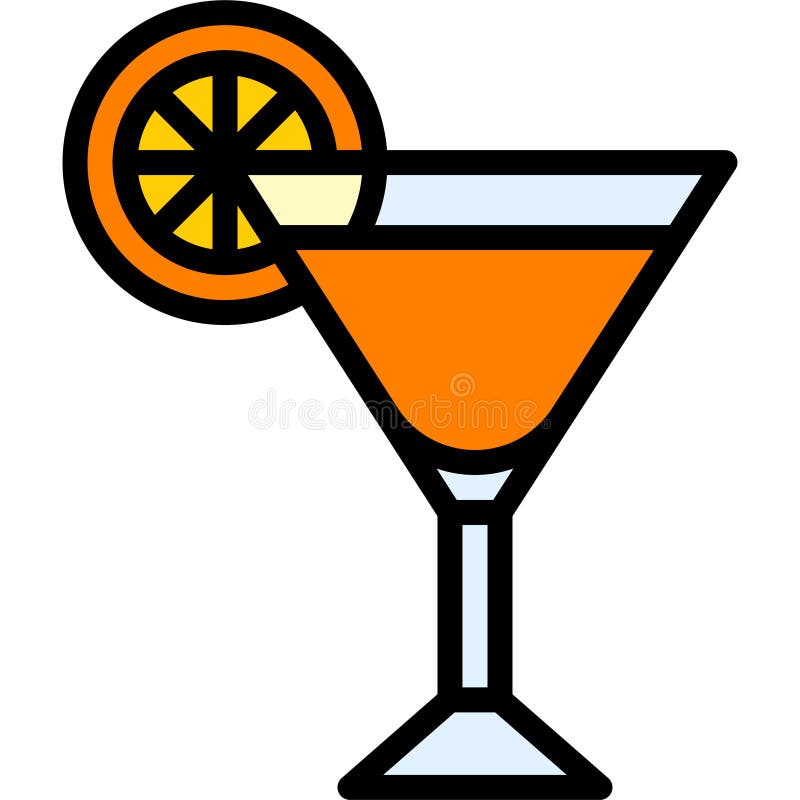 Sidecar Cocktail Icon, Alcoholic Mixed Drink Vector Stock Vector ...