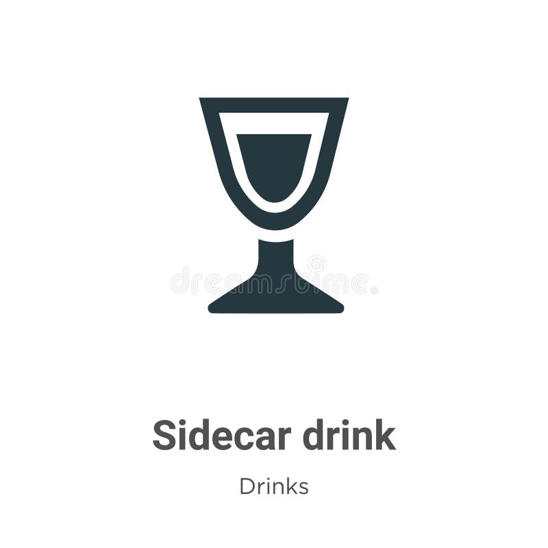 Sidecar Drink Icon in Trendy Design Style. Sidecar Drink Icon Isolated ...