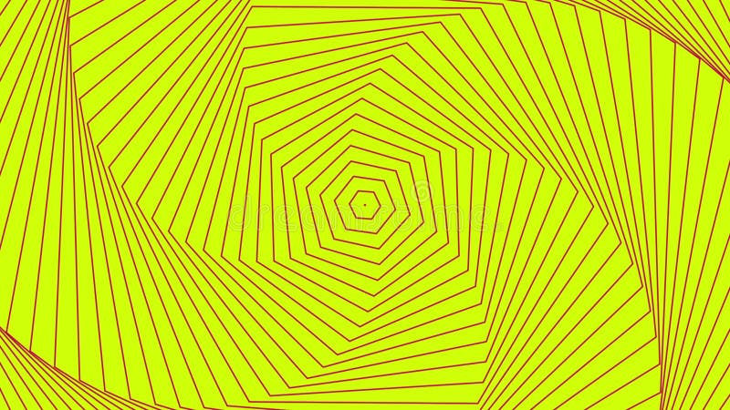 6 Sided Polygon Line Background with Color and Changing Color Rotating ...