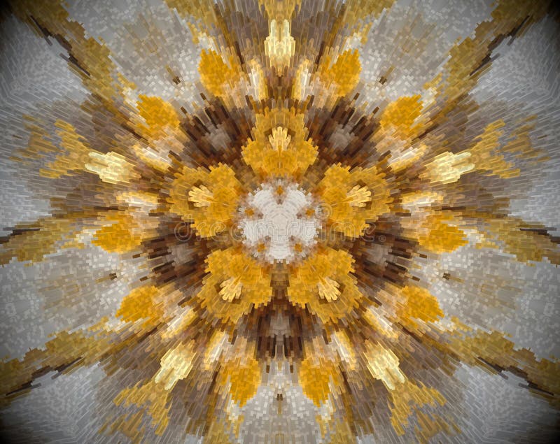 5 Sided Star Abstract Extrude Mandala Stock Illustration - Illustration ...