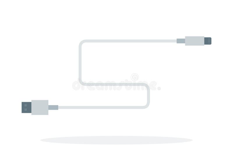Sided usb cable stock illustration. Illustration of link - 189729601