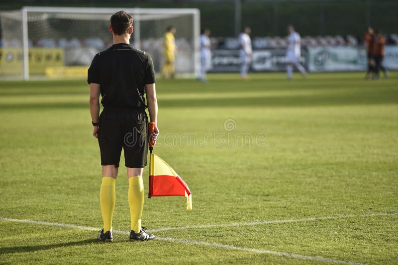 Sideline Referee Staying by Touch-lin Editorial Photography - Image of ...