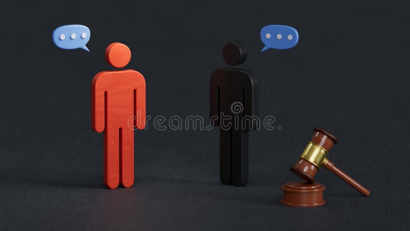 Sides To Trial Come To a Compromise. Reaching Consensus Stock ...