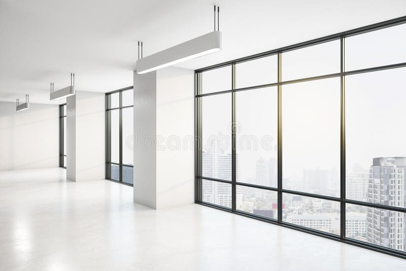 Sideview of Concrete Interior Stock Illustration - Illustration of ...