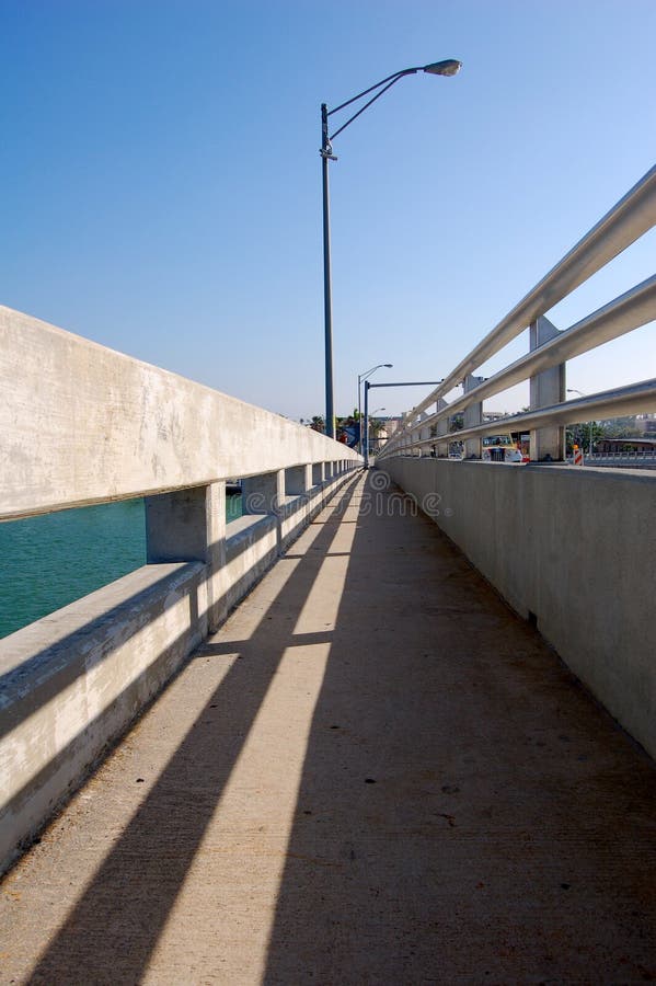 Sidewalk on the bridge stock image. Image of construction - 675187