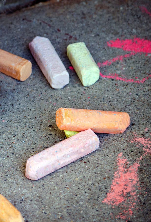 Sidewalk chalk stock photo. Image of vertical, childhood - 43695974