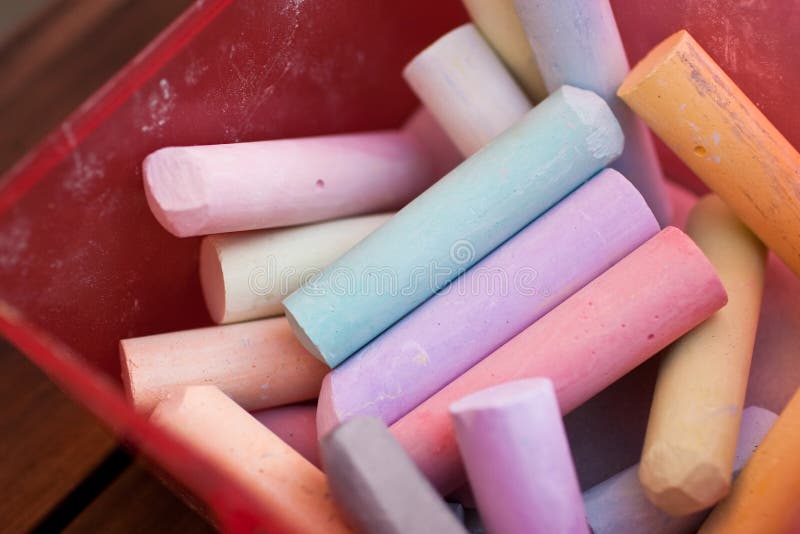 Many Color Chalk Plastic Box Stock Photos - Free & Royalty-Free Stock ...