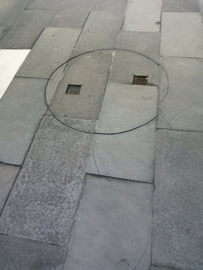 Sidewalk with Circle and Square Motif Stock Photo - Image of circle ...