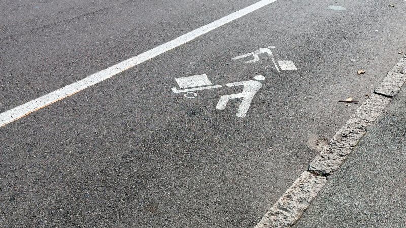 Sidewalk Close-up - Street in the City - Parking for Unloading and ...