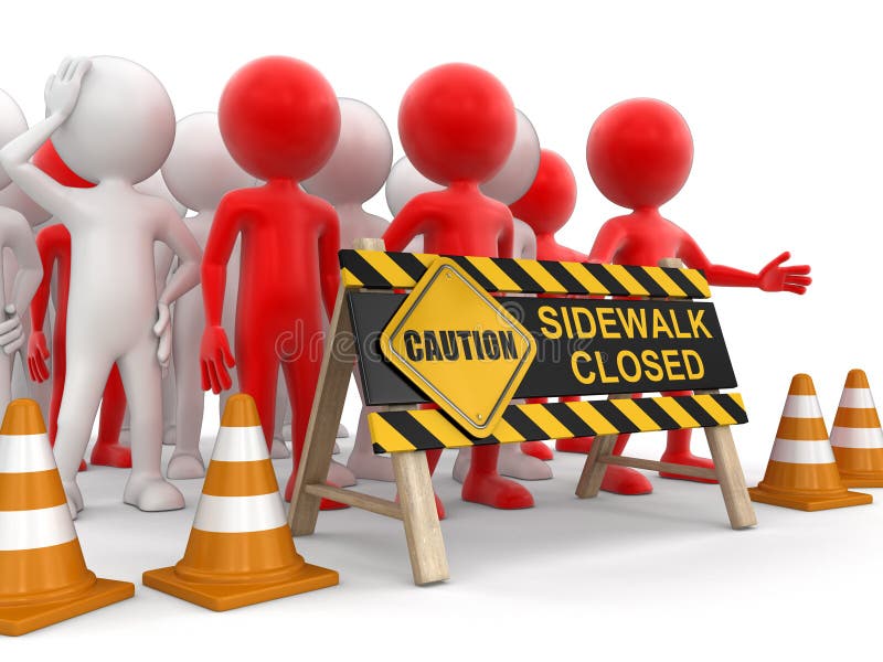 Closed Road with Stop Sign (clipping Path Included) Stock Illustration ...