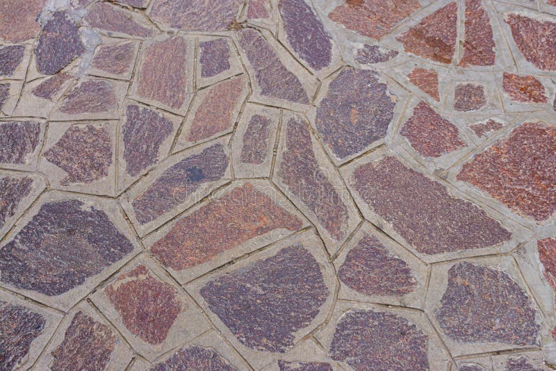 Sidewalk with Colourful Paved Ground Stock Image - Image of pavement ...