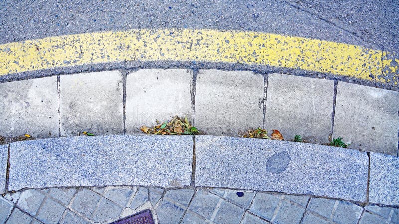 Sidewalk with Curb for Backgrounds Stock Photo - Image of backgrounds ...