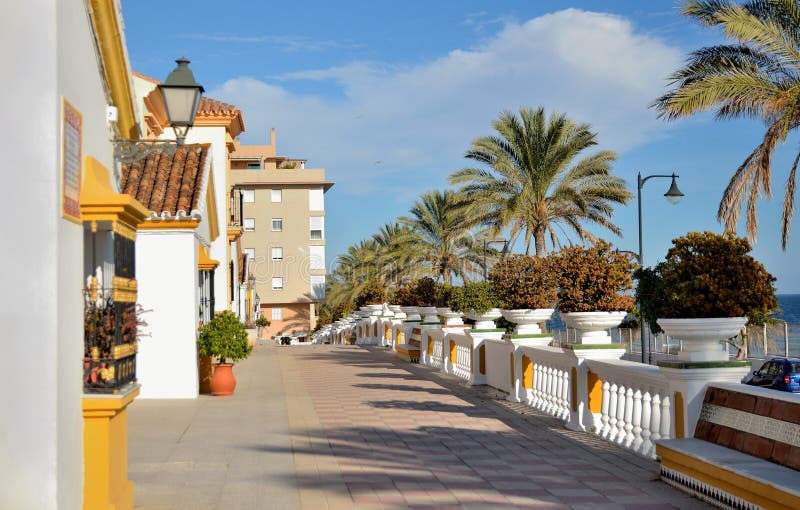 Promenade in Estepona, Spain Editorial Stock Image - Image of europe ...