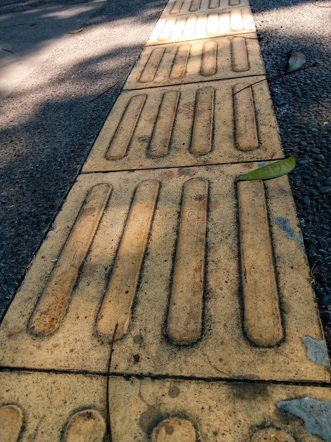 Sidewalk Floor at the Edge Made for Disabled People Stock Photo - Image ...