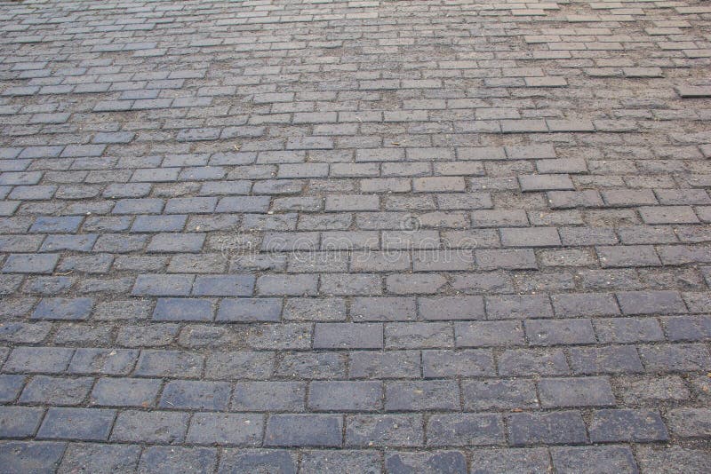 The Sidewalk is Paved with Square Decorative Tiles Stock Photo - Image ...