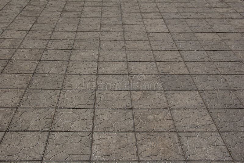 The Sidewalk is Paved with Square Decorative Tiles Stock Image - Image ...