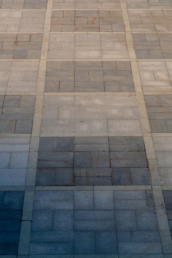 The Sidewalk is a Pedestrian Area Paved with Slabs in a Checkerboard ...