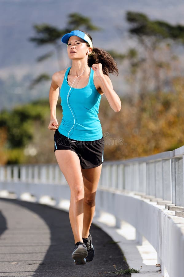 Run Woman Exercising in Central Park New York City Stock Image - Image ...