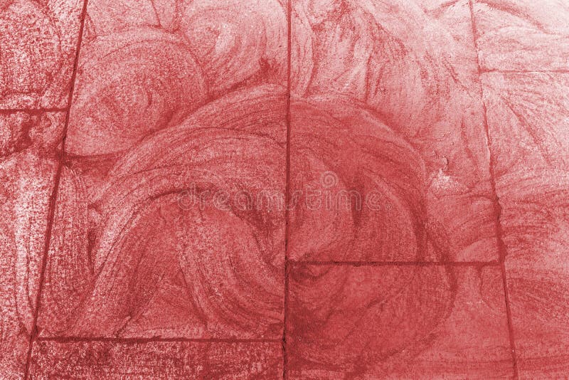 Sidewalk Slabs Painted with Red Chalk Stock Image - Image of backdrop ...